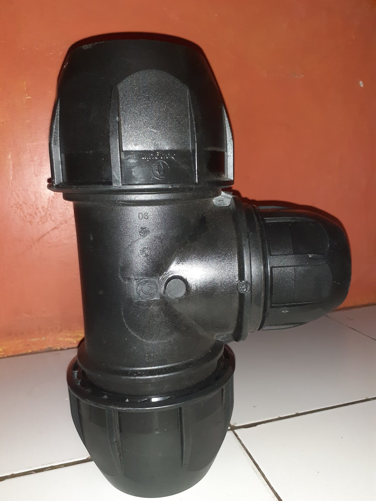 Reducing Tee Coupling Compression Dn 90 mm x 63 mm | Fitting Pipa Hdpe