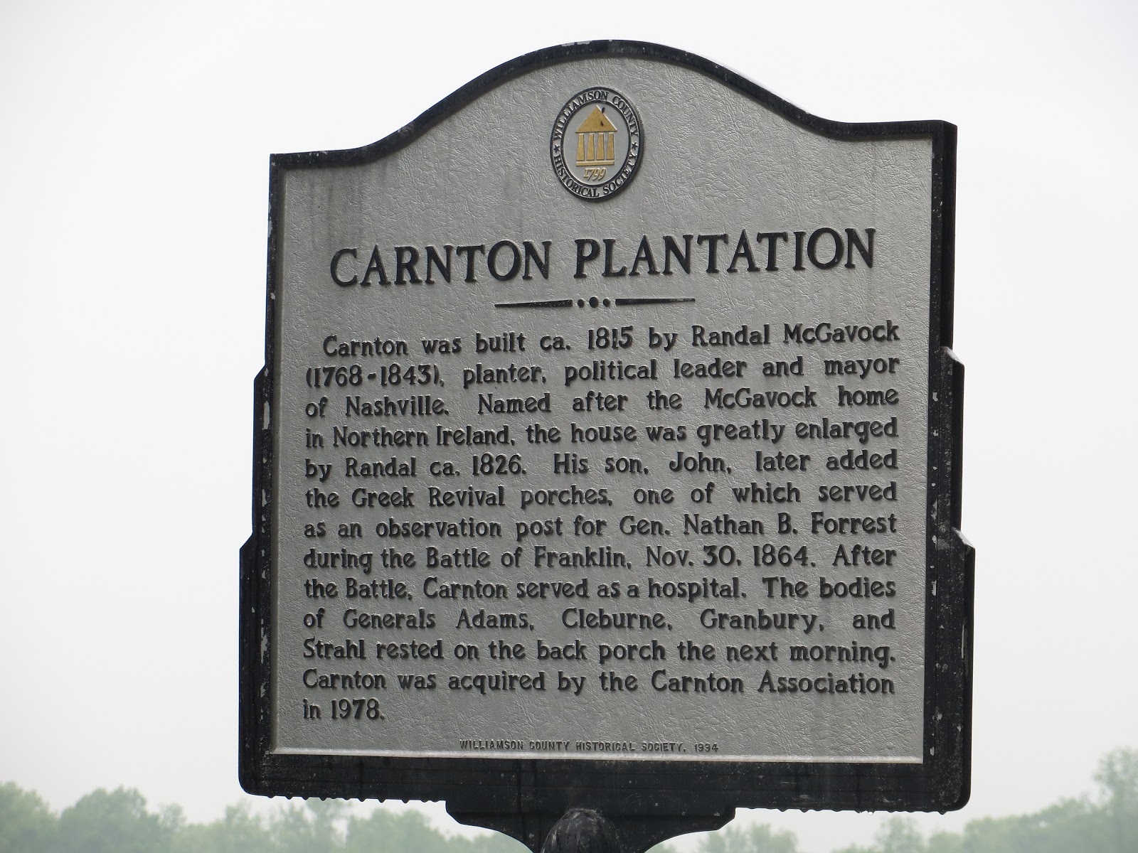 Sweet Meanderings: Battle of Franklin - Part 2 - The Carnton Plantation