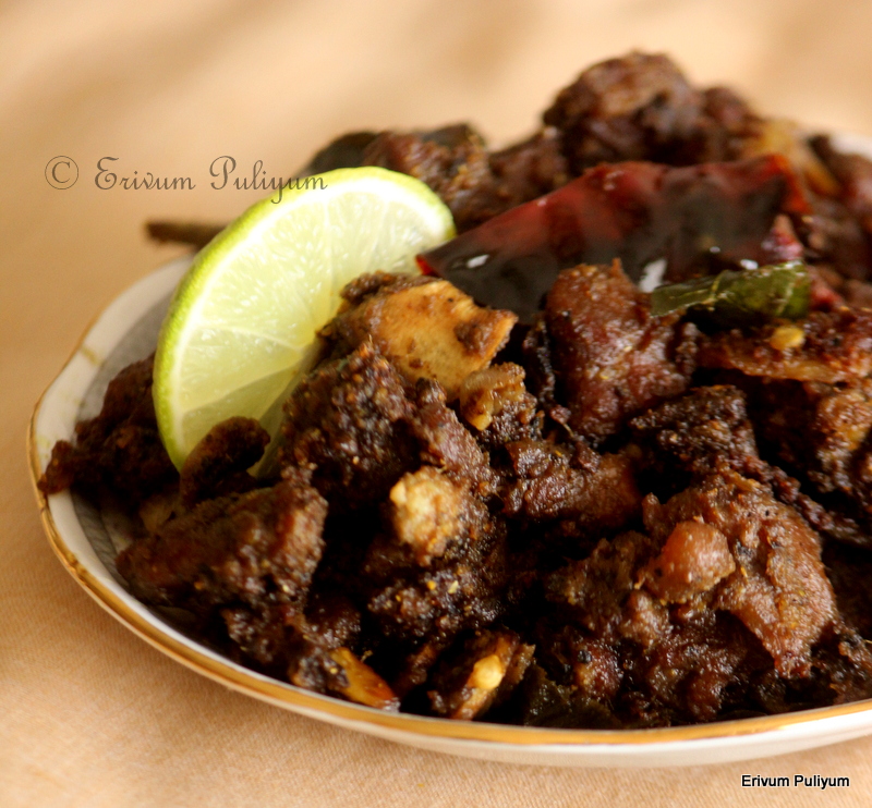 Erivum Puliyum: Beef Kurumulakittathu | Beef Ghee Pepper Roast ~ Step ...
