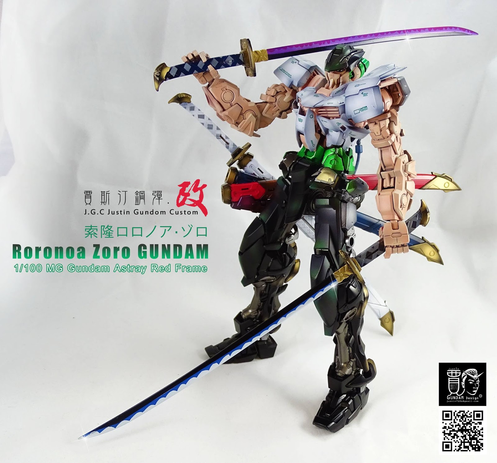 GUNDAM GUY: MG 1/100 Gundam Astray Roronoa Zoro Gundam - Customized Build