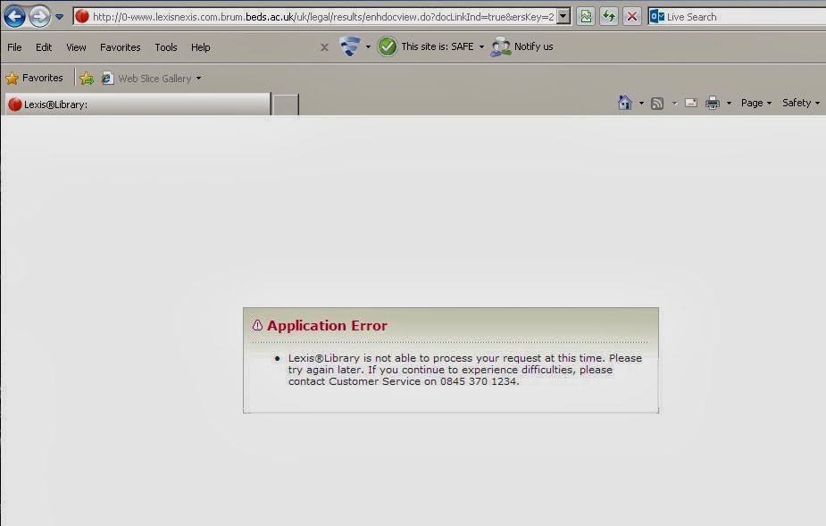 Digital Library: UK Newspapers via Lexis Nexis - access problem and ... Digital Library: UK Newspapers via Lexis Nexis - access problem and ...
