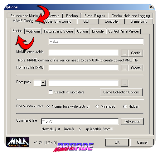 MaLa Front End Adicionando MAME ~ Manual Retro Arcade