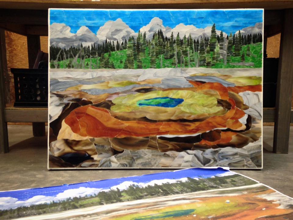 Kasia Polkowska Art: Yellowstone - Chromatic Spring Mosaic
