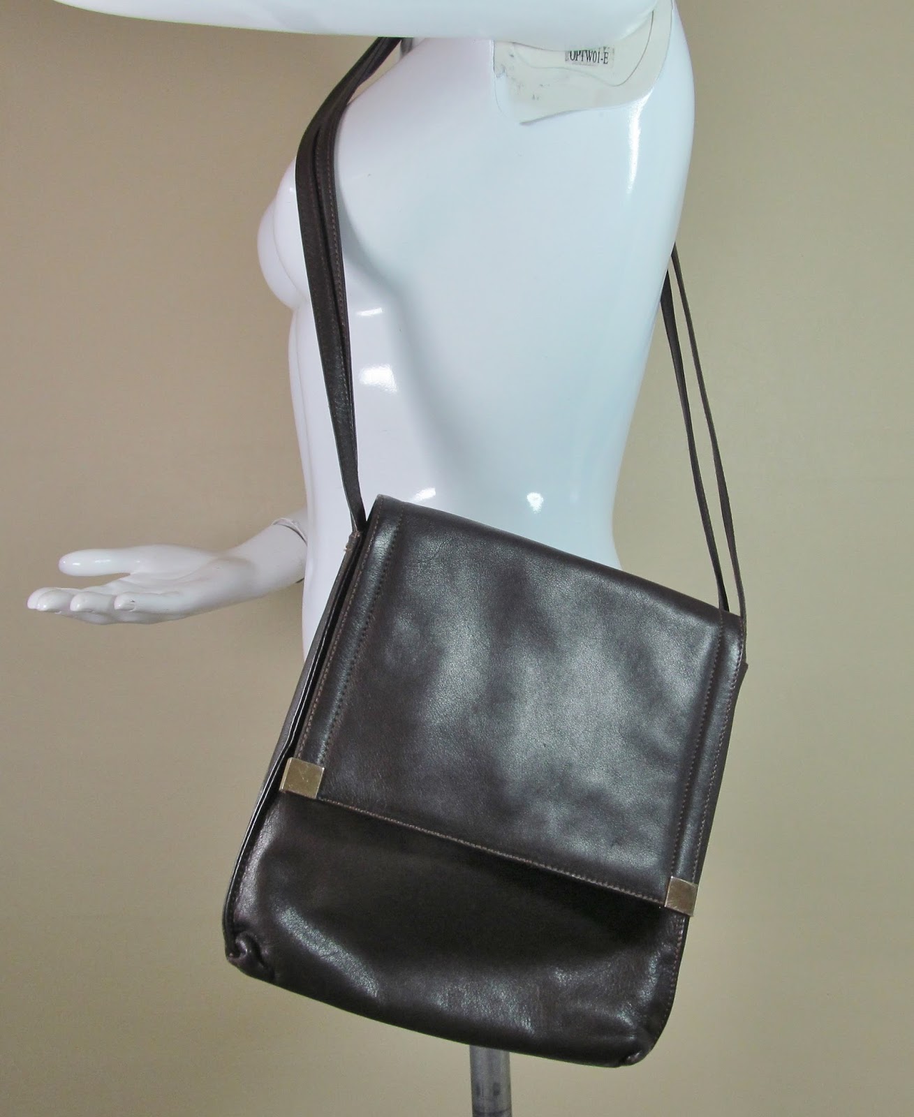 Vintage CB Pelletterie Italian quality leather shoulder bag handbag ...