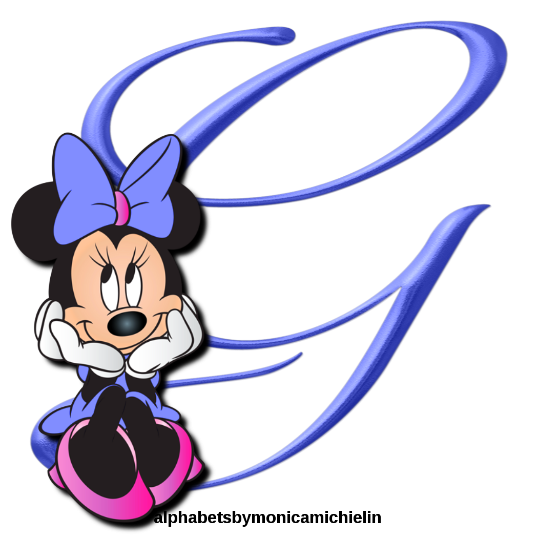 M. Michielin Alphabets: BLUE MINNIE ALPHABET PNG, #minnie