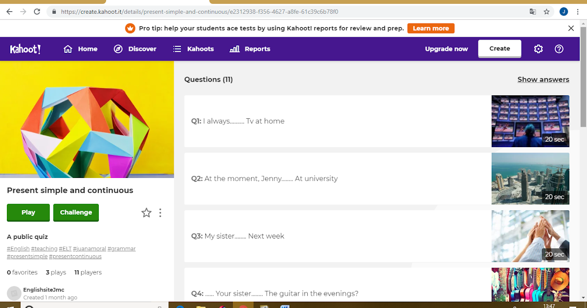 JUANA MORAL'S ENGLISH SITE: A2 /A1 GRAMMAR WITH KAHOOT!. REVISION AND ...