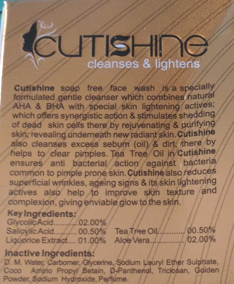 KickUpstairs : EthiNext Pharma : Cutishine Face Wash Review