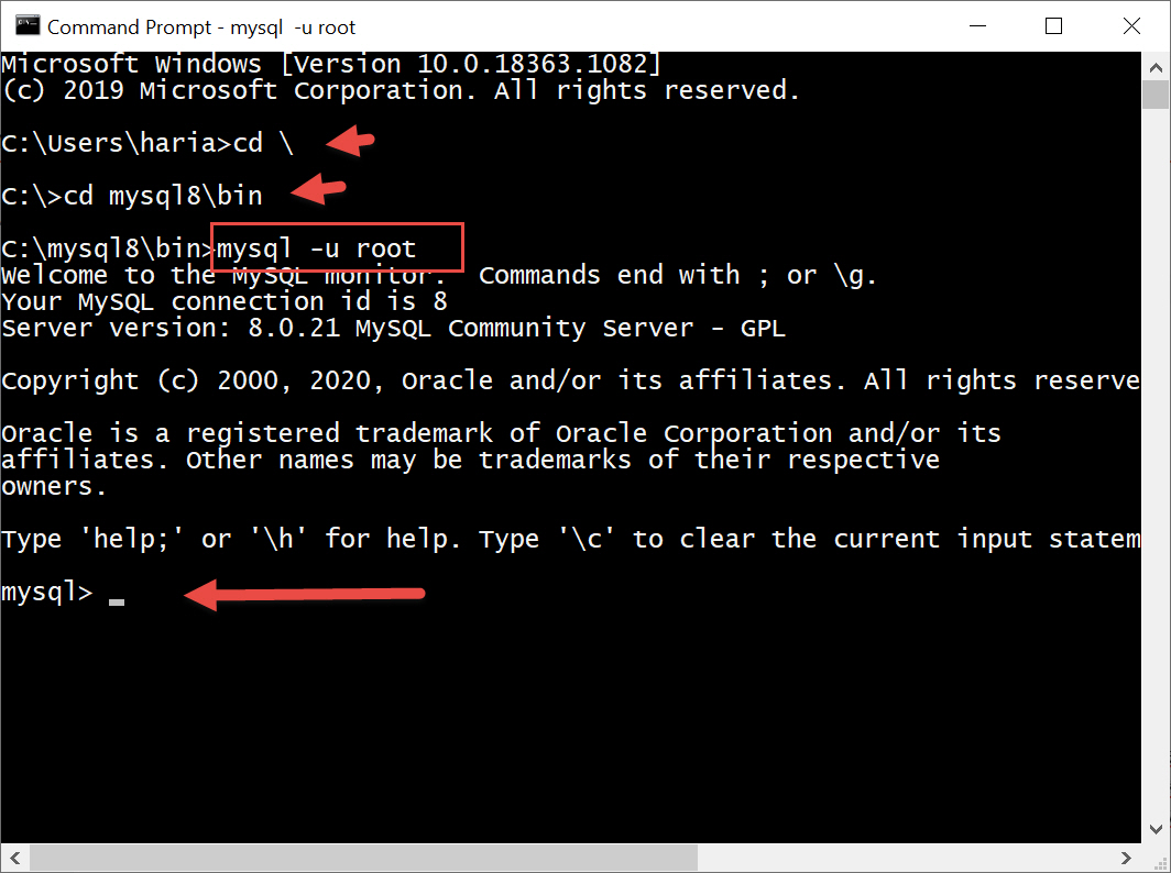Cara Menjalankan MySQL 8 Portable dan Cara Menggunakan MySQL 8 Portable ...