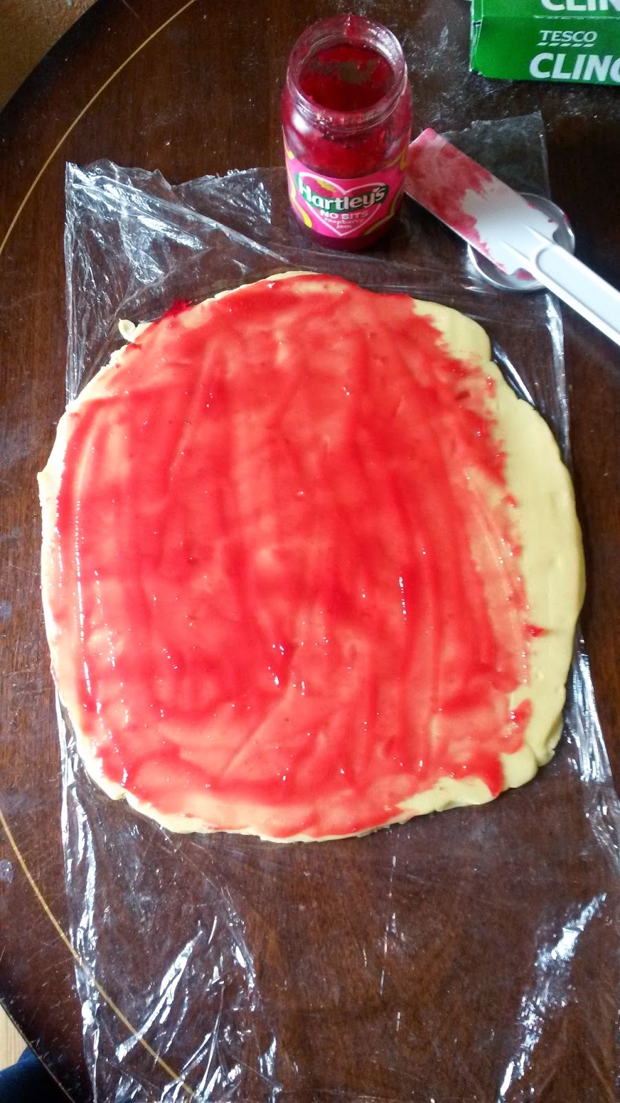Coconut and Jam Roly Poly Biscuits