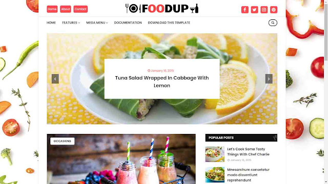 Top 5 best food blogger template 2021| food template for blogger -oklesson