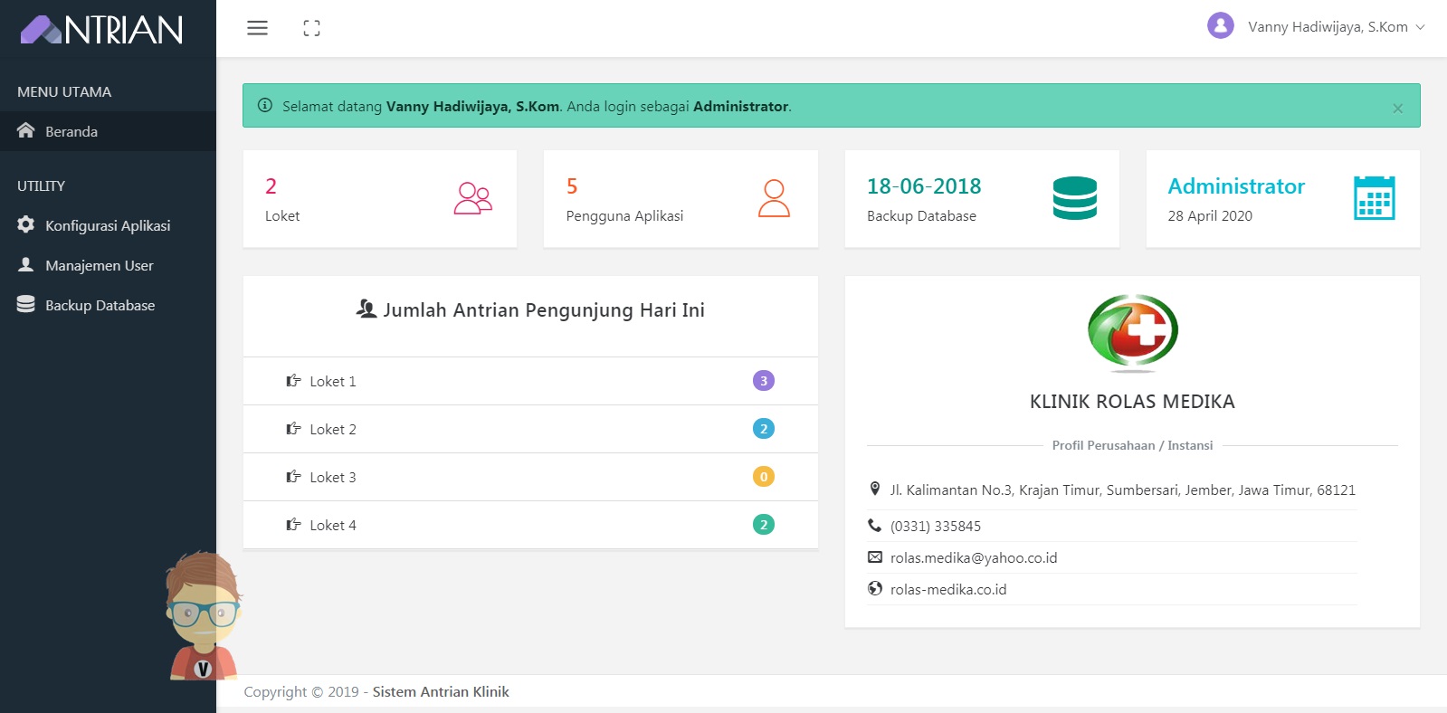 Sistem Informasi Antrian Klinik Berbasis Web - Vanny Hadiwijaya