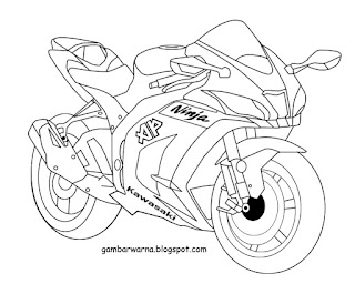 Mewarnai Motor Balap/Sport | Belajar Mewarnai Gambar