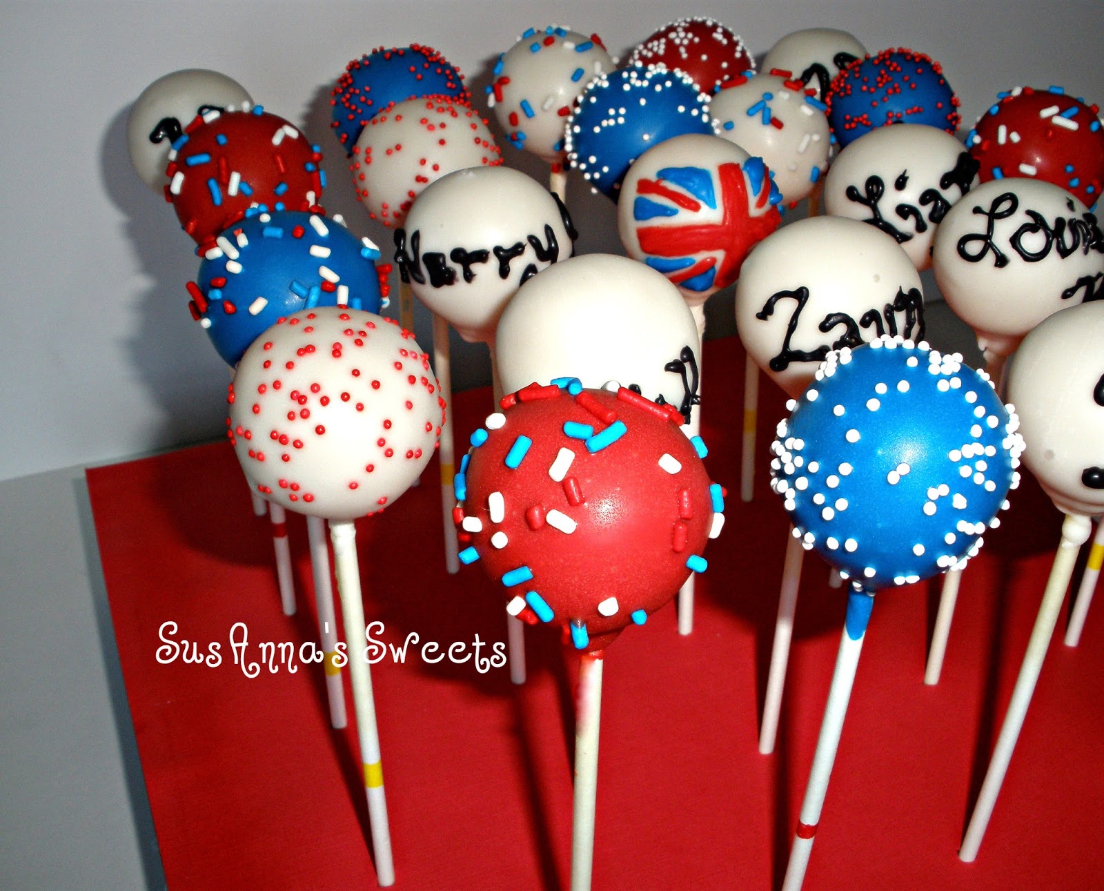 SusAnna's Sweets: "One Direction" Cake Pops!