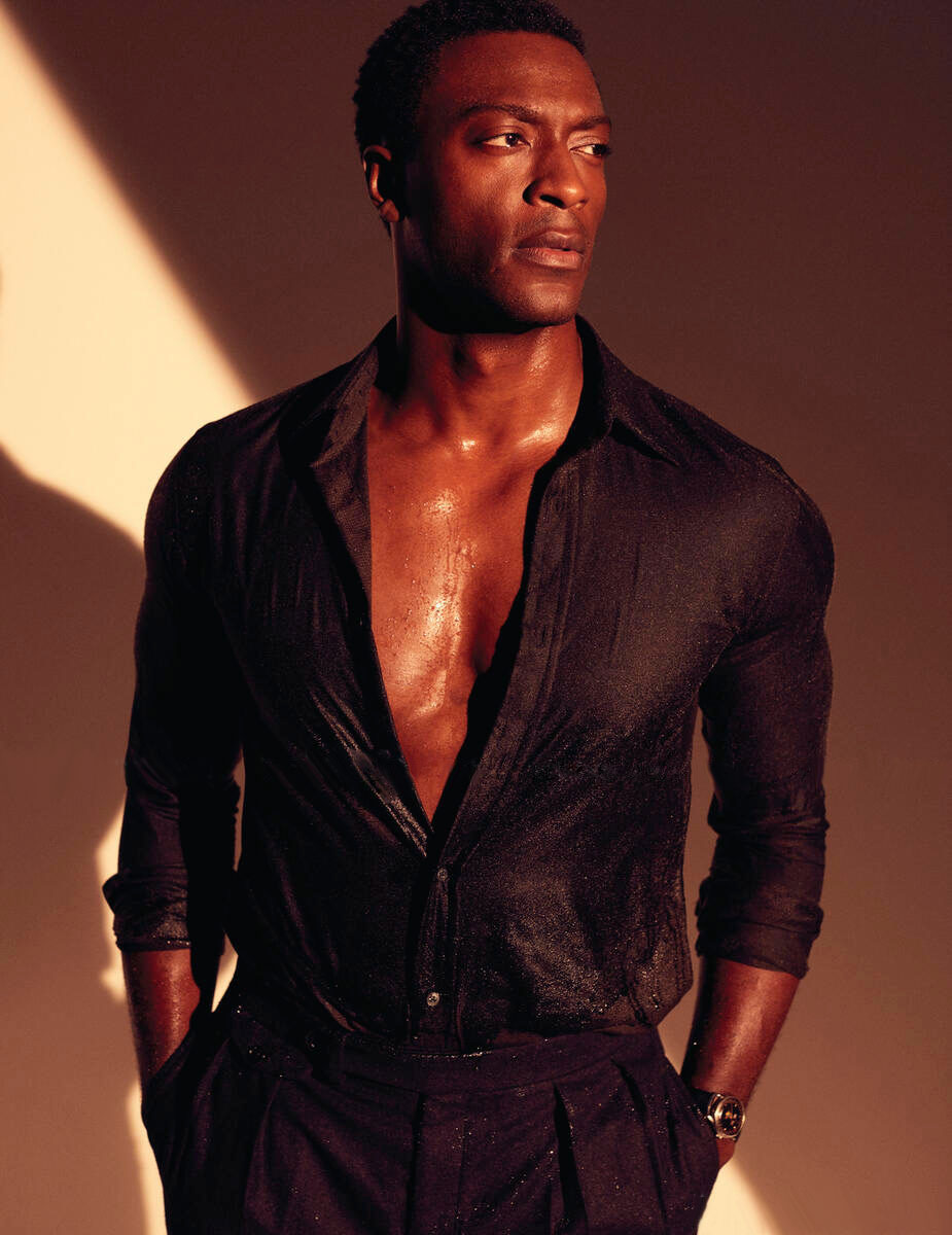 my new plaid pants: Aldis Hodge Three Times