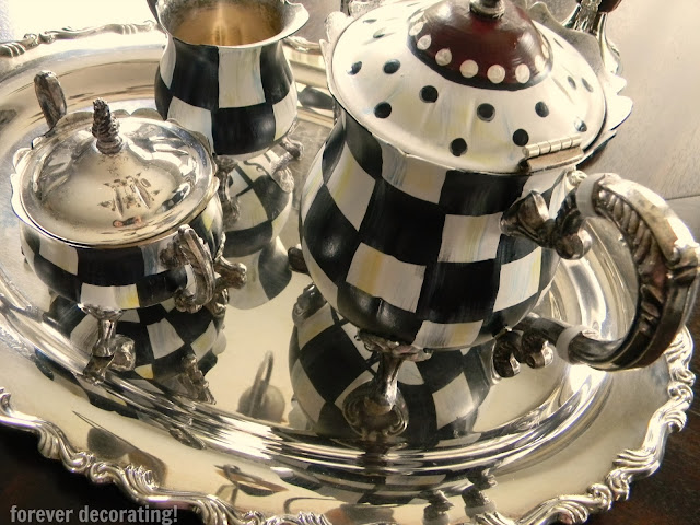 Forever Decorating!: Wedding and Courtly Check Tea Service!