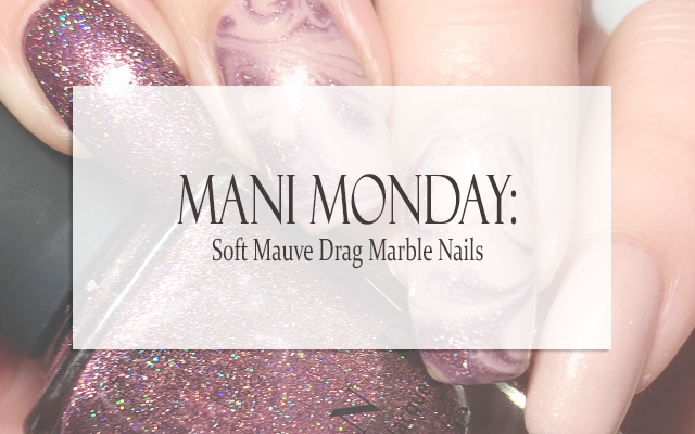 MANI MONDAY: Soft Mauve Dry Marble Nail Art - Prairie Beauty