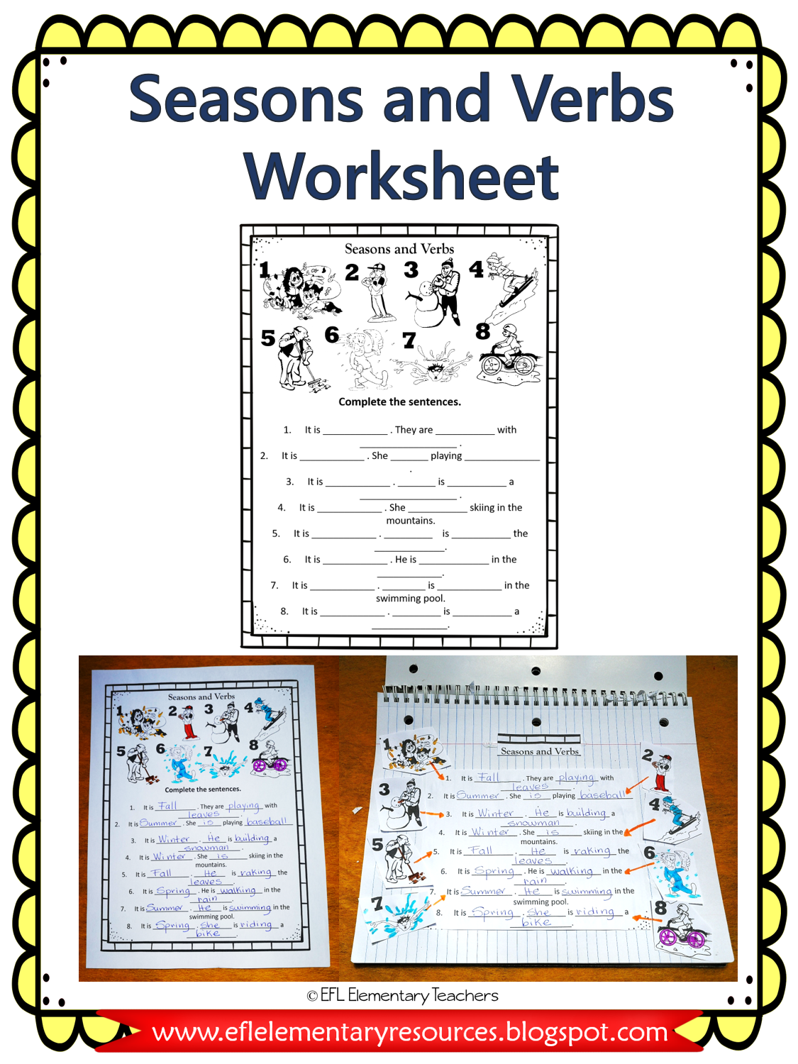 EFL Elementary Teachers: Seasons and verbs for ESL