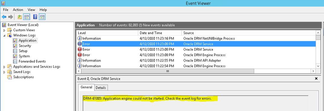 DRM: There are currently no applications available for login | EPM Zones