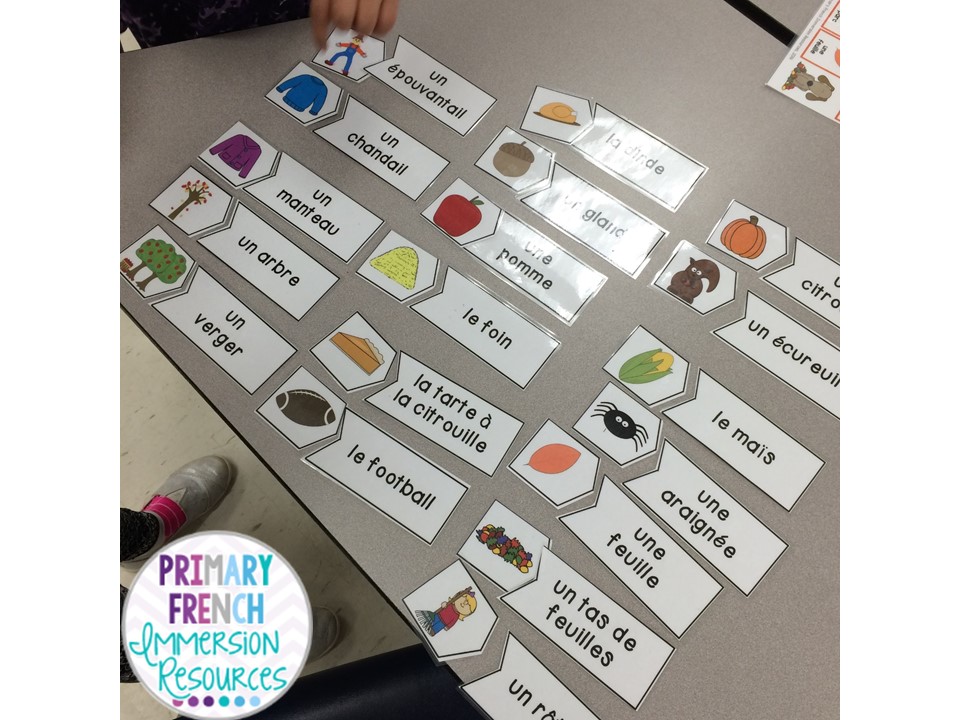 Fall sentence starters - Primary French Immersion Resources