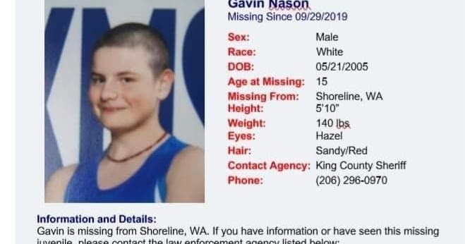 Shoreline Area News: Missing teenager