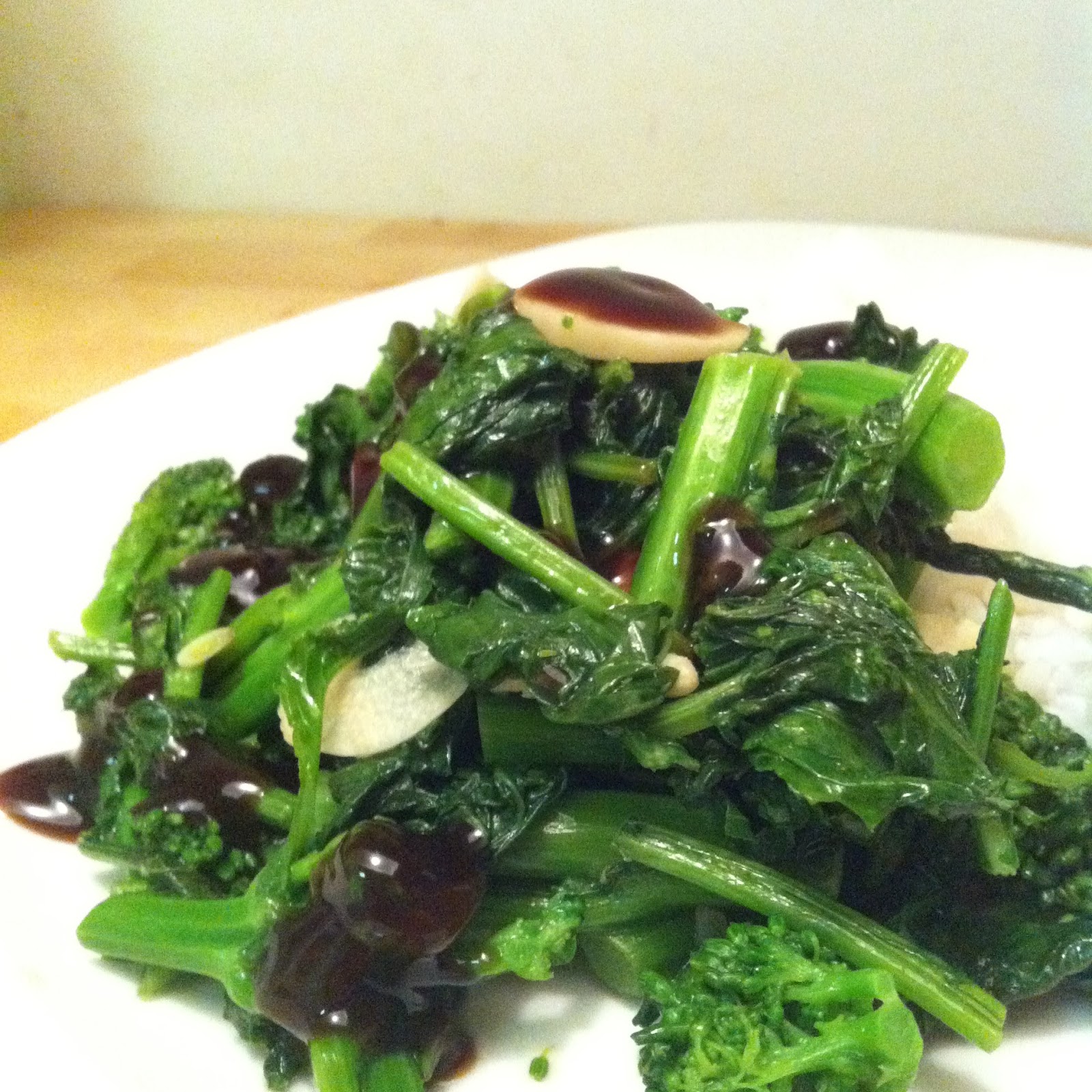 Figs in the Sun: Rapini with oyster sauce