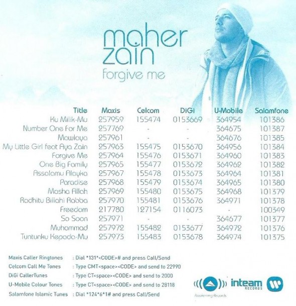 Caller Ringtones Maher Zain Forgive Me | ALL ABOUT NASHEED