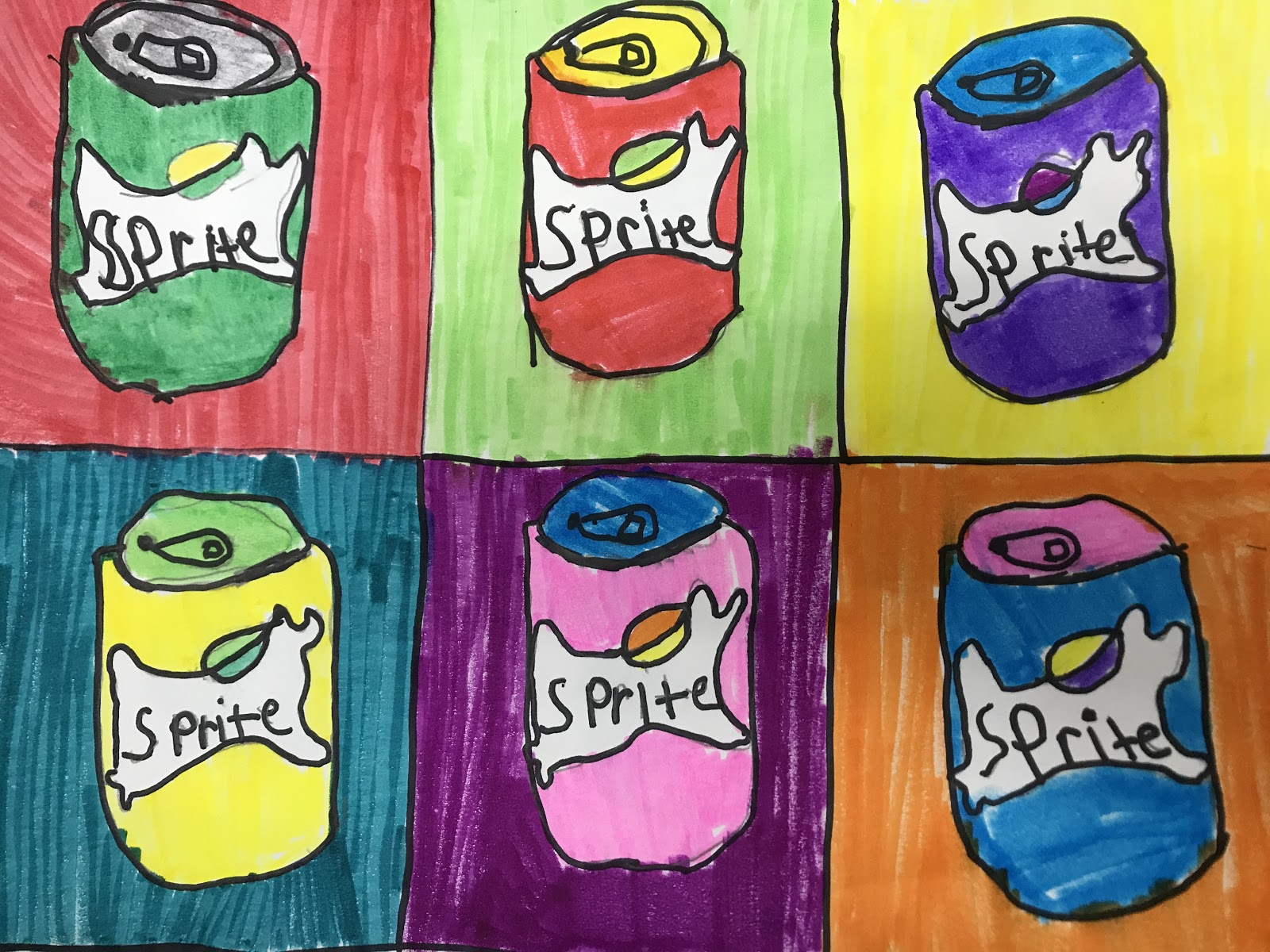 Elements of the Art Room: 5th grade Andy Warhol inspired Pop Art