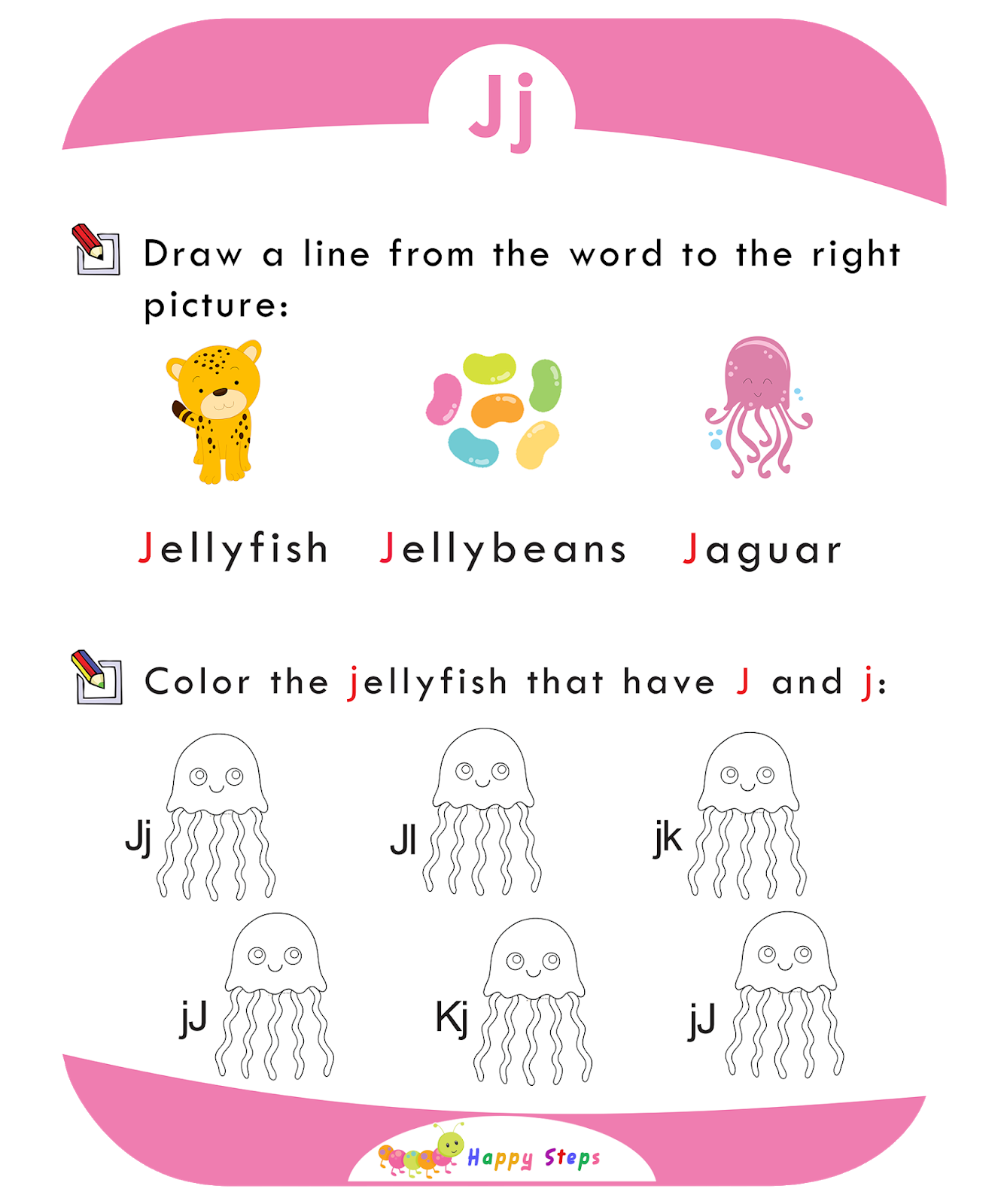 Activity Worksheet 1 Letter J