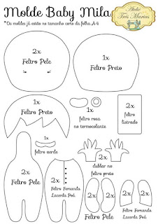 Bebê com moldes para imprimir | Molde para imprimir