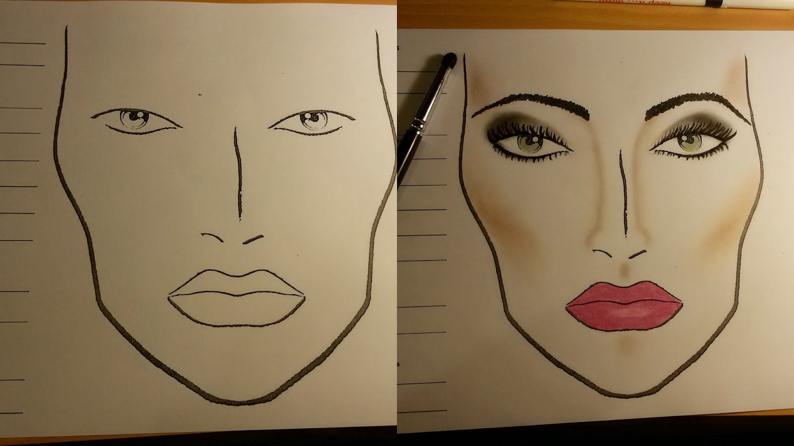 The Fundamentals of Make-Up and Hair Design: Make-up charts