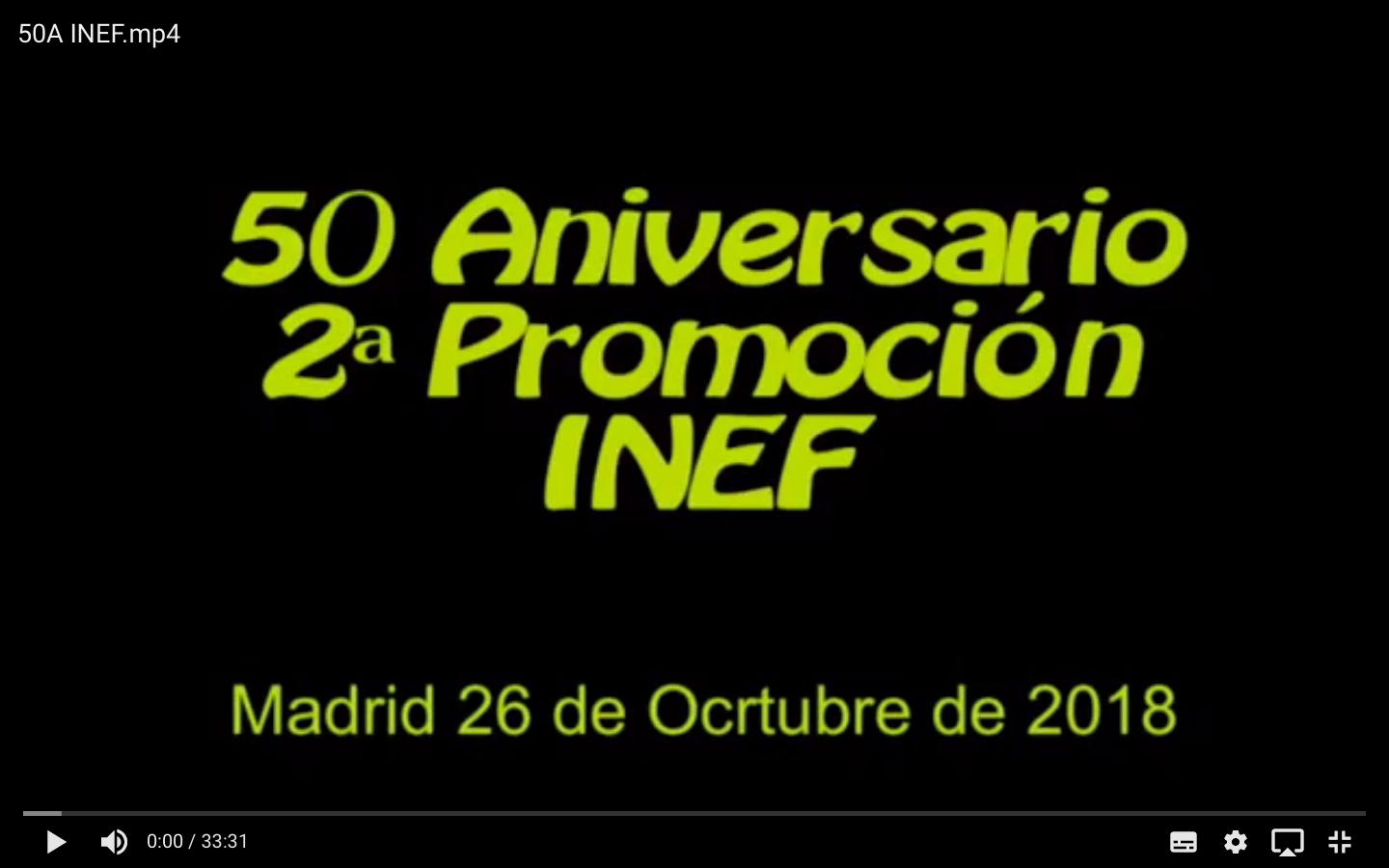 TRES VÍDEOS CLAVES. IMÁGENES Y VÍDEOS SOBRE LA EVOLUCIÓN DEL INEF DE MADRID