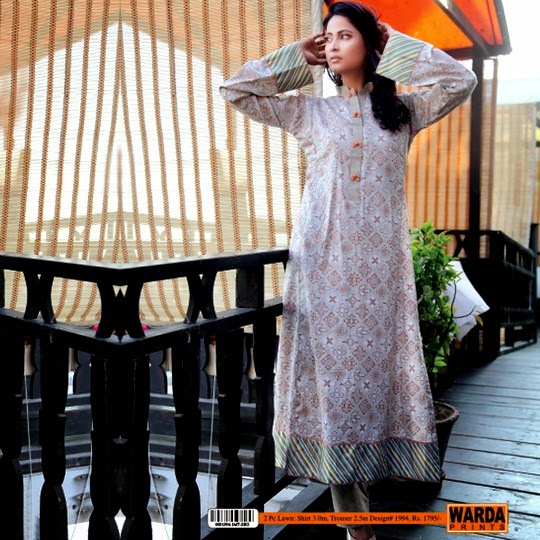 2- PC & 3-PC Lawn Dresses by Warda | Warda Lawn Collection 2014 ~ She9 ...