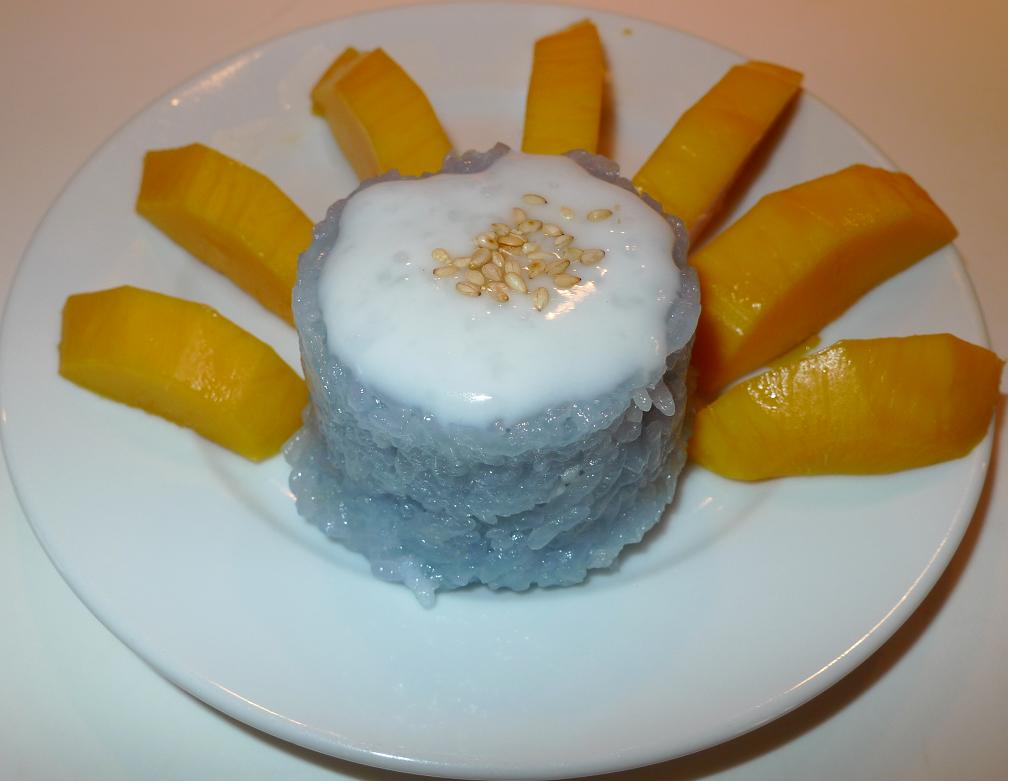 Amporn's Thai Kitchen: Blue Sticky Rice with Mango