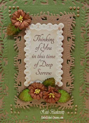Embellished Dreams: Deep Sorrow Sympathy CAS (Clean and Simple) Card