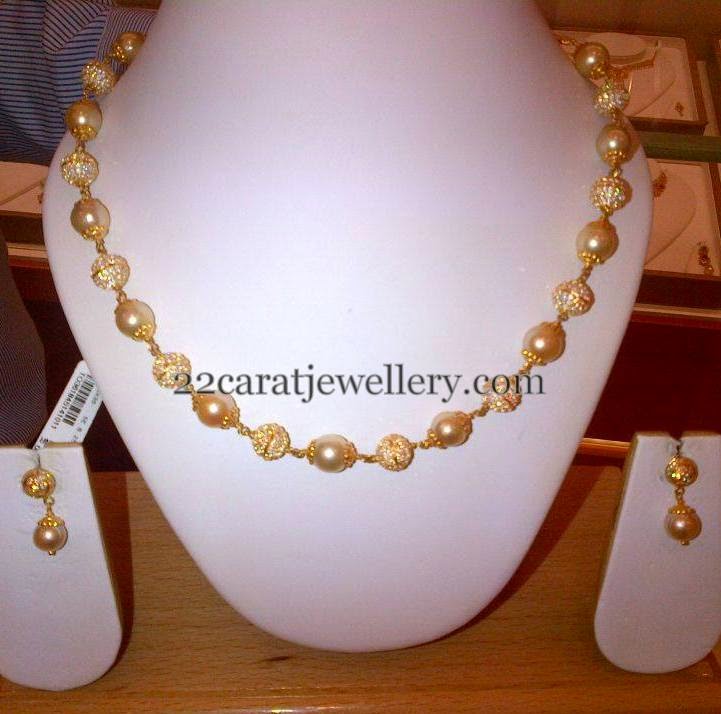 CZ Balls Simple Necklace - Jewellery Designs