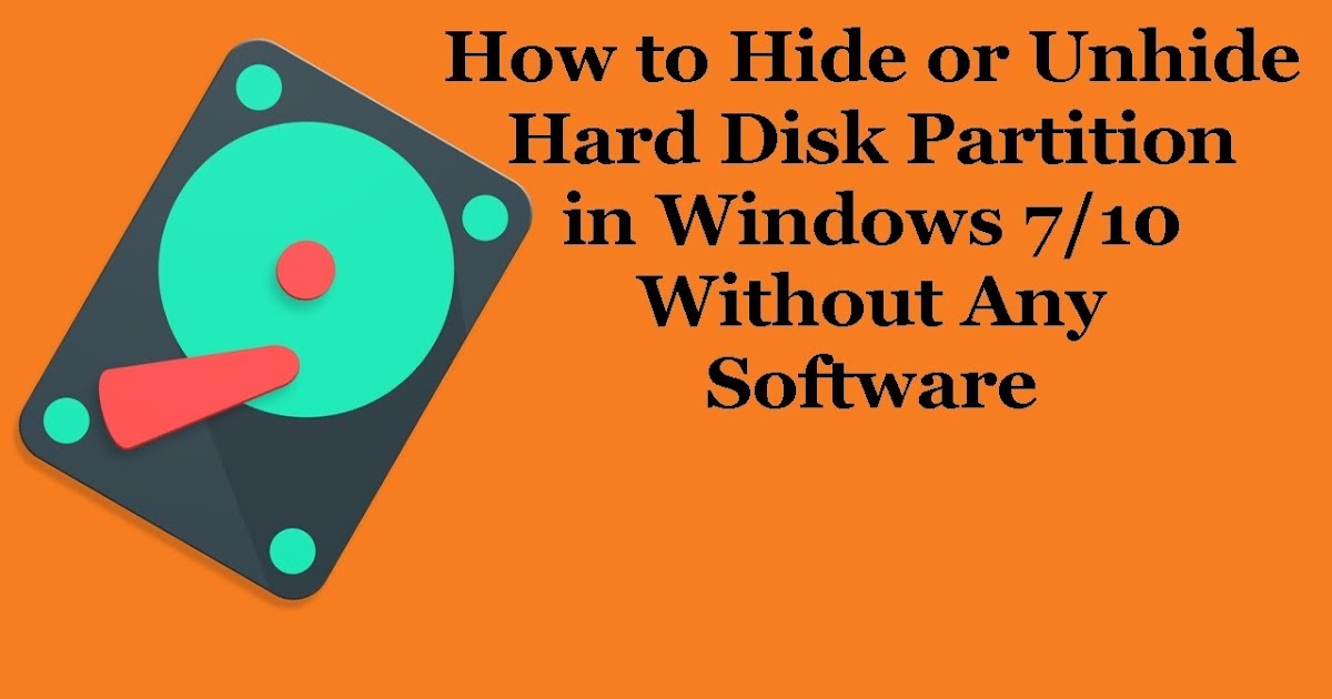How to Hide or Unhide Hard Disk Partition in Windows - SolutionRider- One Stop Solution for ...