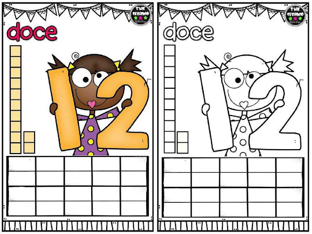 Fichas de Primaria: Cuenta y colorea números del 1 al 20