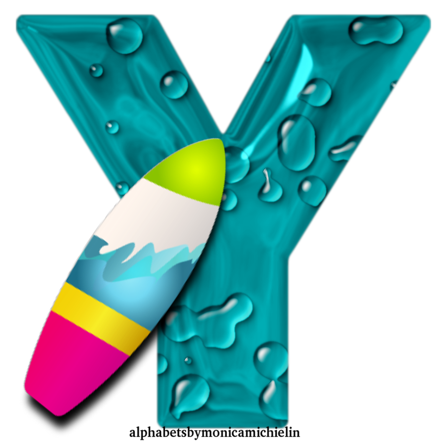 Monica Michielin Alphabets: SURF DROP WATER ALPHABET