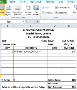 Medical Bill Format In Excel - Invoice Template