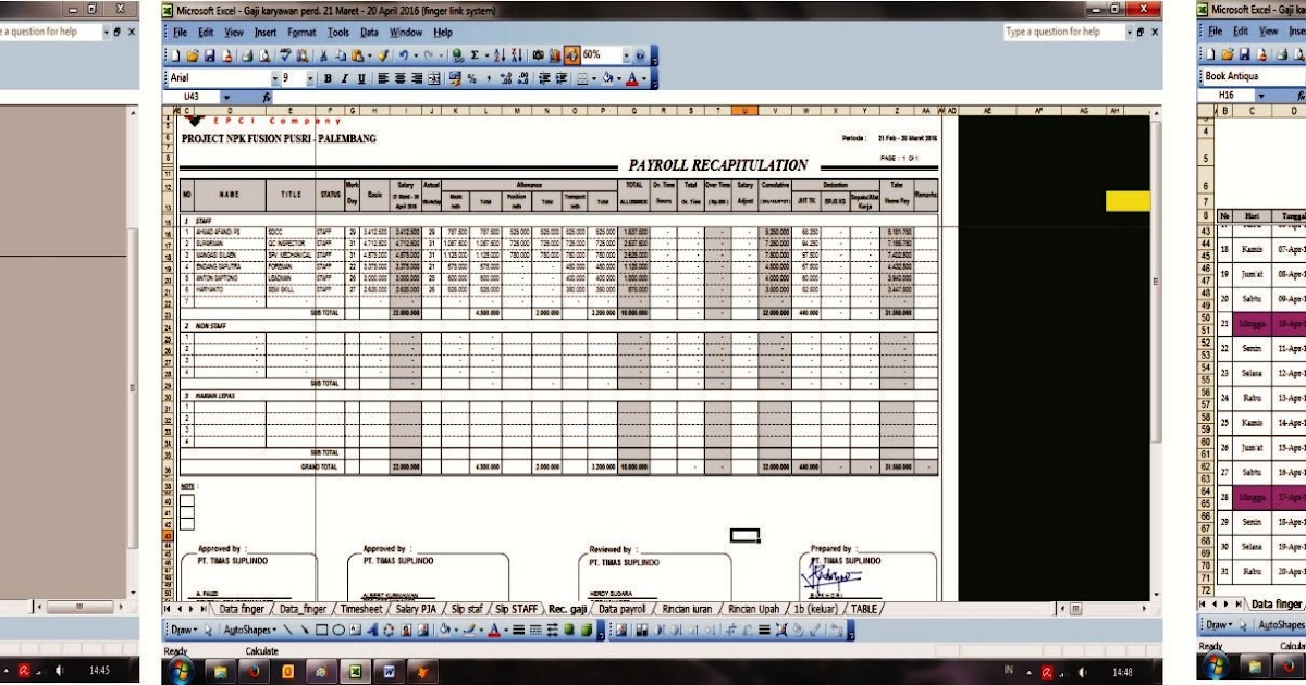 Program Payroll VBA Excel