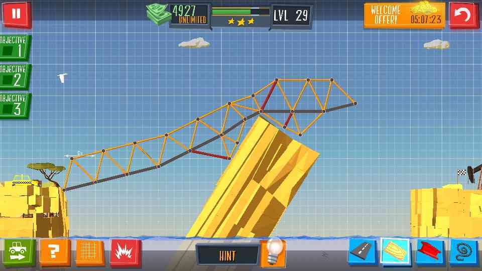 Build a Bridge Level 1-30 Solved, 3 Star Walk Through - Gamers Amatir