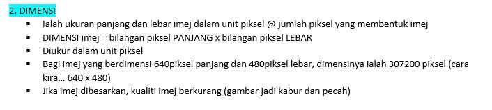 SAINS KOMPUTER & ASAS SAINS KOMPUTER: ASK T1 : 2.2 UKURAN DATA IMEJ DIGITAL