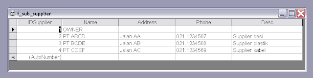 Membuat Form Supplier Dengan Menggunakan Aplikasi Microsoft Access ...