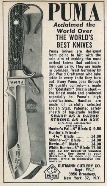 Vintage Outdoors: Old Vintage Knife Ads From Magazines