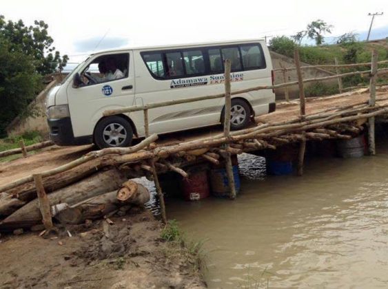 See the wooden bridge that links Adamawa North to Adamawa Central (photos)
