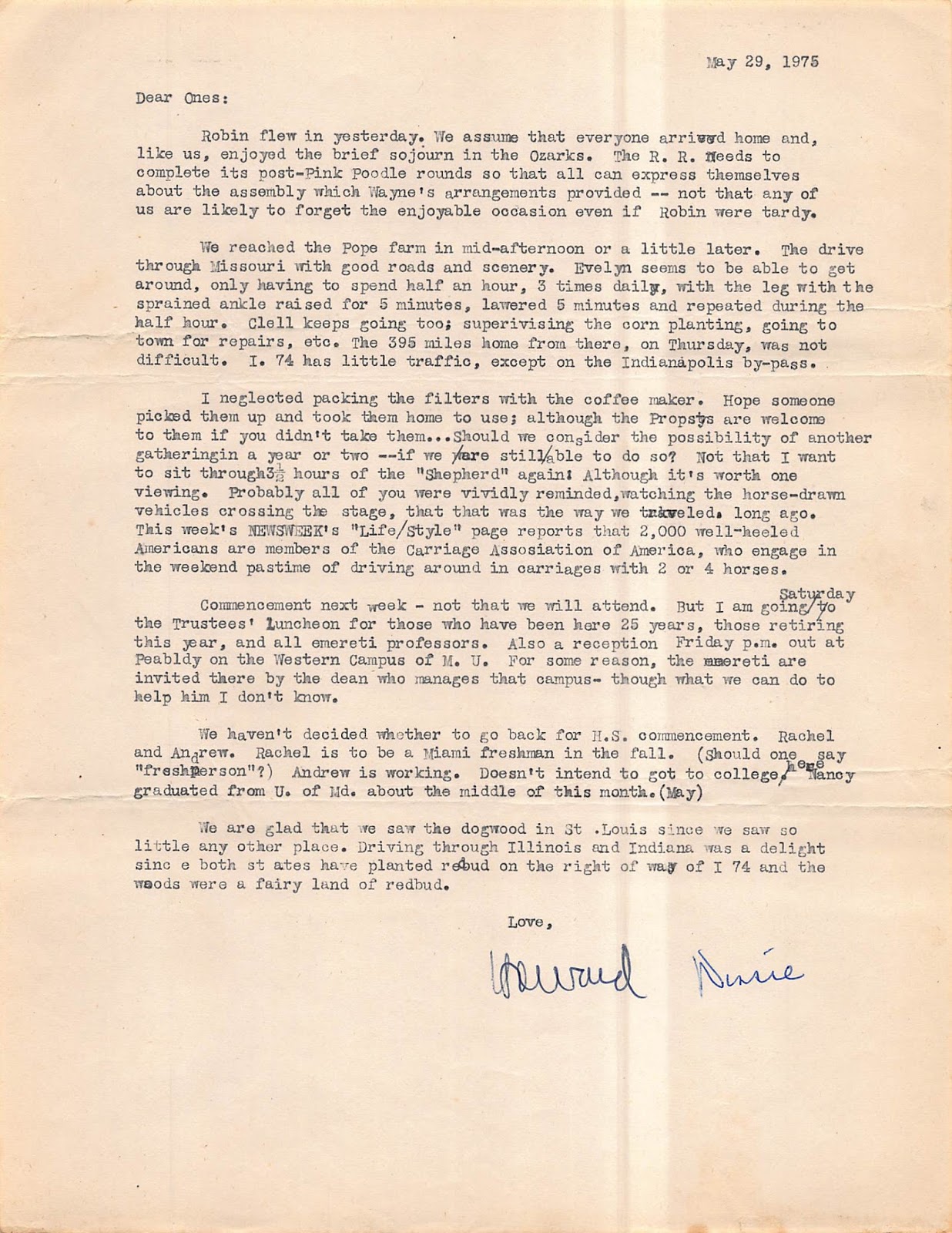 Letters from the Past: Letters from 1975