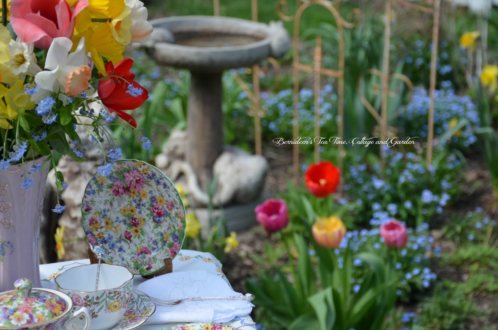 Bernideen's Tea Time, Cottage and Garden: FIRST TEA IN THE GARDEN FOR 2020