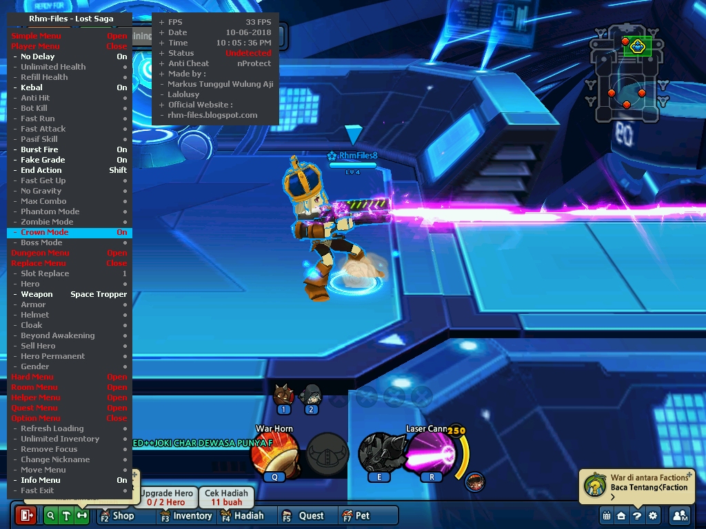 Cheat Lost Saga Indonesia Hack Update 1 Agustus 2018 Features No Delay, Kebal, One Hit NPC, Fast ...