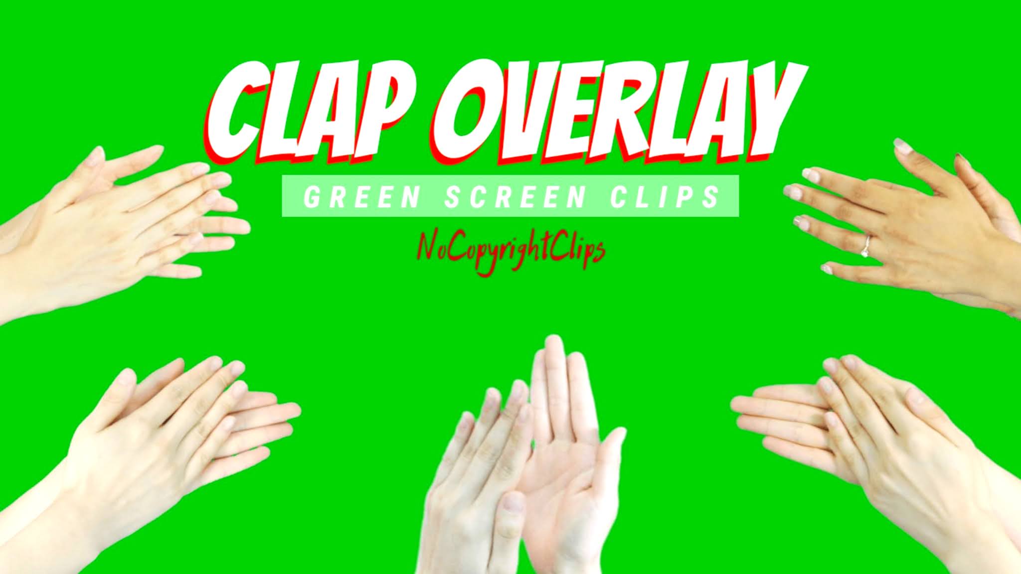 Green Screen Clap Overlay PACKAGE