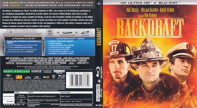 BLU-RAY JAQUETTES BLU-RAY: Backdraft 4K
